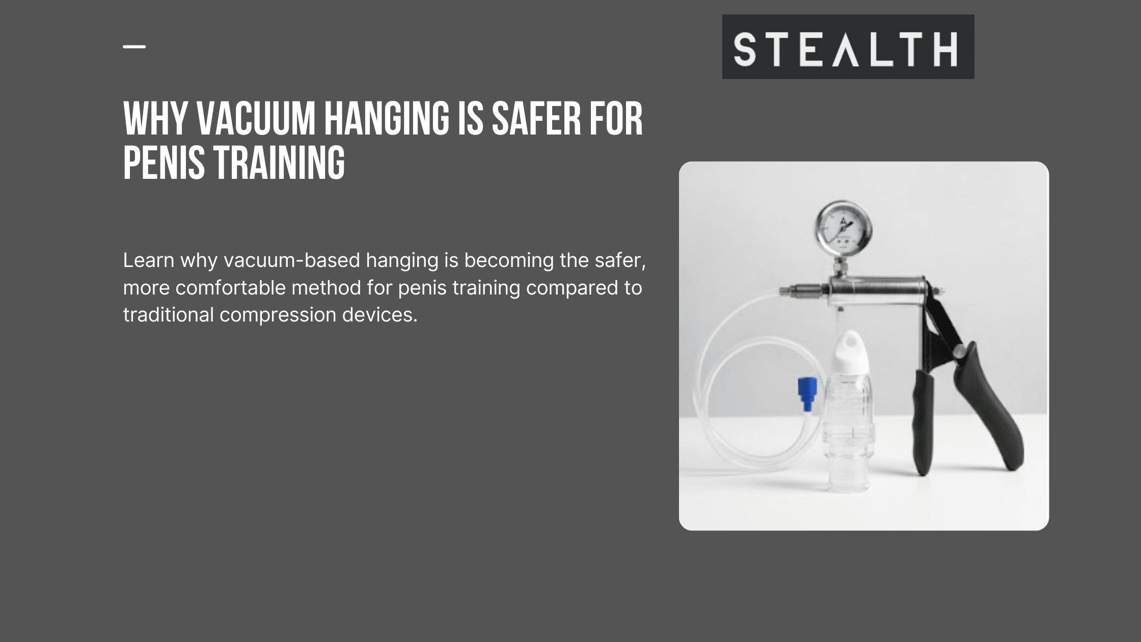 Why Vacuum Hanging Is Safer for Penis Training